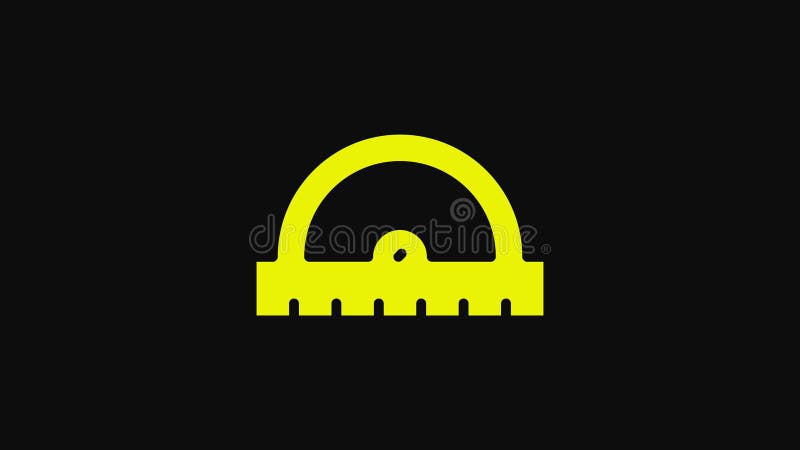 Yellow Protractor Grid for Measuring Degrees Icon Isolated on Black ... Yellow Protractor Grid for Measuring Degrees Icon Isolated on Black ...