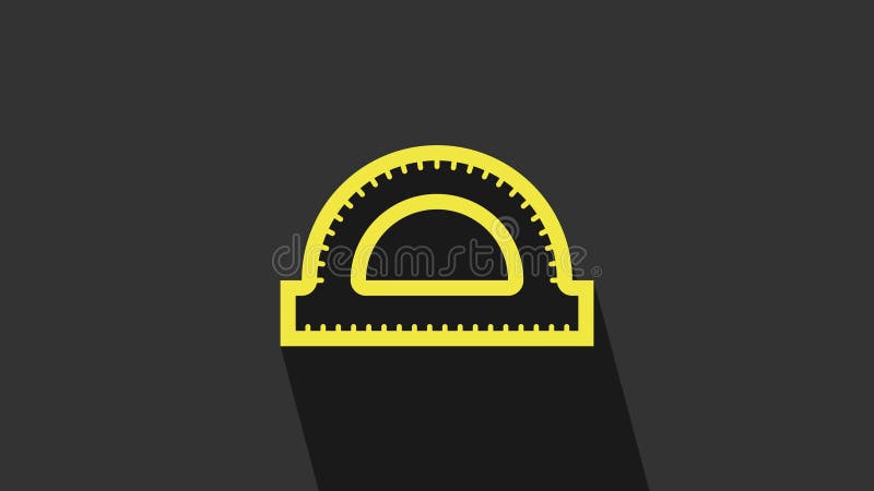 Yellow Protractor Grid for Measuring Degrees Icon Isolated on Blue ... Yellow Protractor Grid for Measuring Degrees Icon Isolated on Blue ...