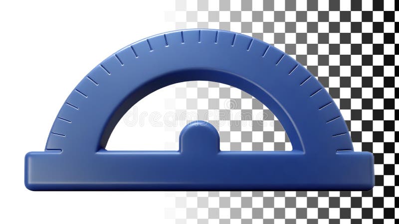 Yellow Protractor Icon, Geometry Symbol and Math Tool Png Transparent ...