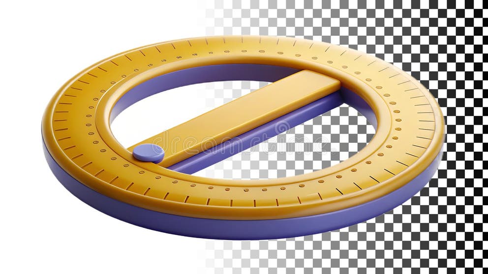 Yellow Protractor Tool for Measuring Angles in Geometry and Math Png ...