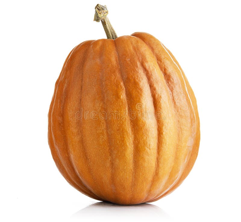 Yellow Pumpkin Vegetable with Green Leaves Stock Image - Image of ...