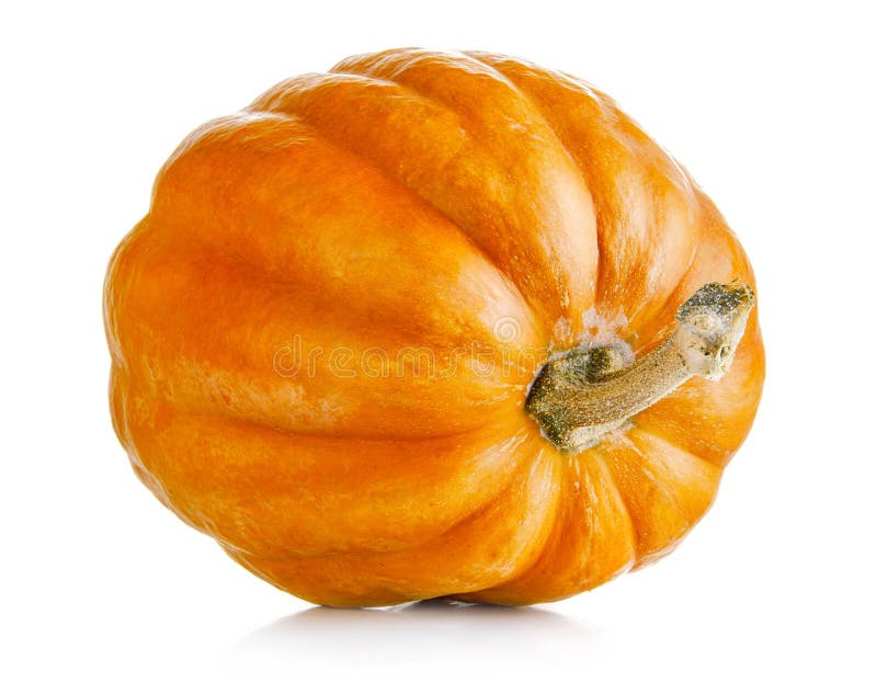 Yellow Pumpkin Vegetable with Green Leaves Stock Image - Image of ...