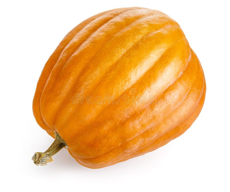 Yellow Pumpkin Vegetable with Green Leaves Stock Image - Image of ...