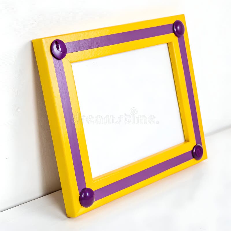 Yellow and Purple Quotes Frame Box Stock Illustration - Illustration of ...