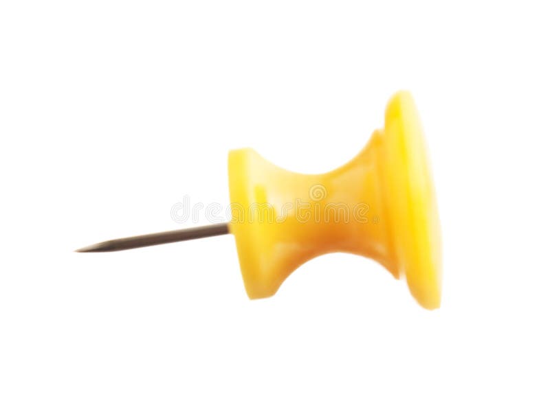 Yellow pushpin stock photo. Image of business, single - 52788654