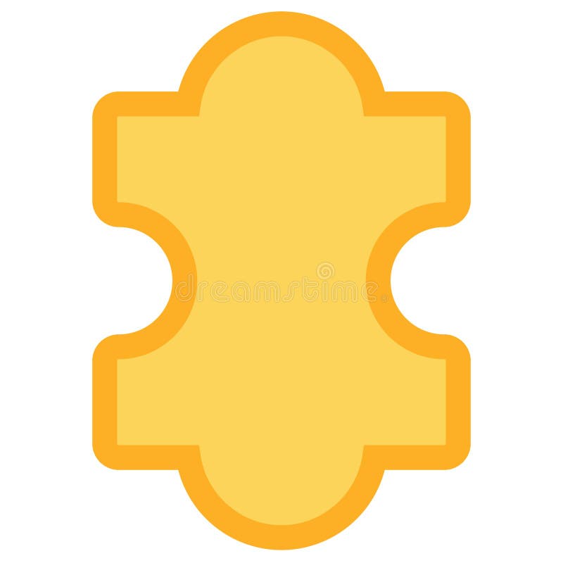 Yellow Puzzle Piece Icon Jigsaw Connection Stock Vector - Illustration ...