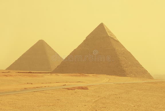 Yellow pyramids stock image. Image of ancient, outdoor - 18067939