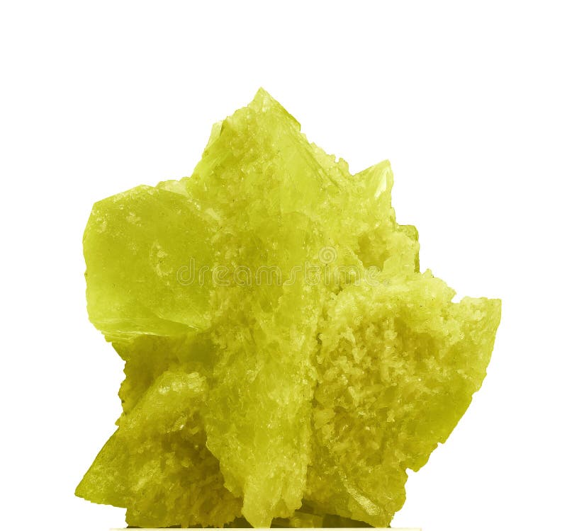 The Yellow Quartz Crystal Druse, Isolated Stock Photo - Image of ...