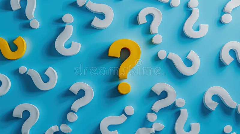The Yellow Question Mark.AI Generated Image Stock Image - Image of ...