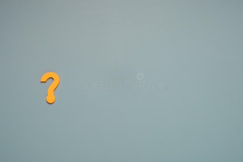 Yellow Question Mark on Blue Background with Copy Space Stock Photo ...