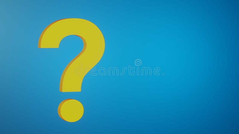 Yellow Question Mark on Blue Background Stock Illustration ...