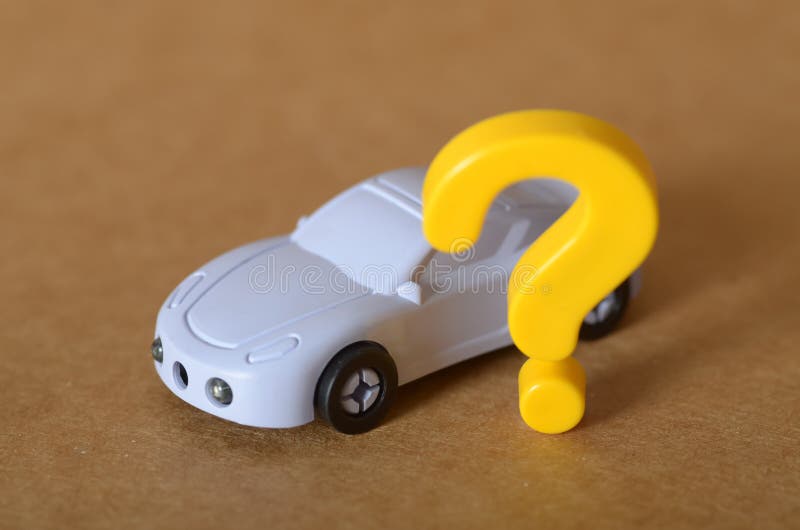 Yellow Question Mark beside Car Symbolizing Uncertainty and Decision ...