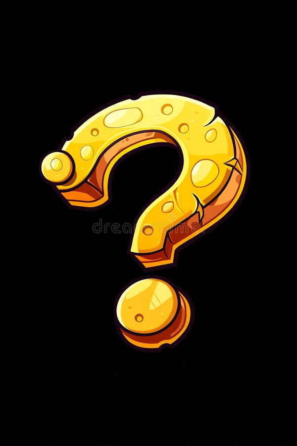 A Yellow Question Mark with a Gold Border. Generative AI Stock ...