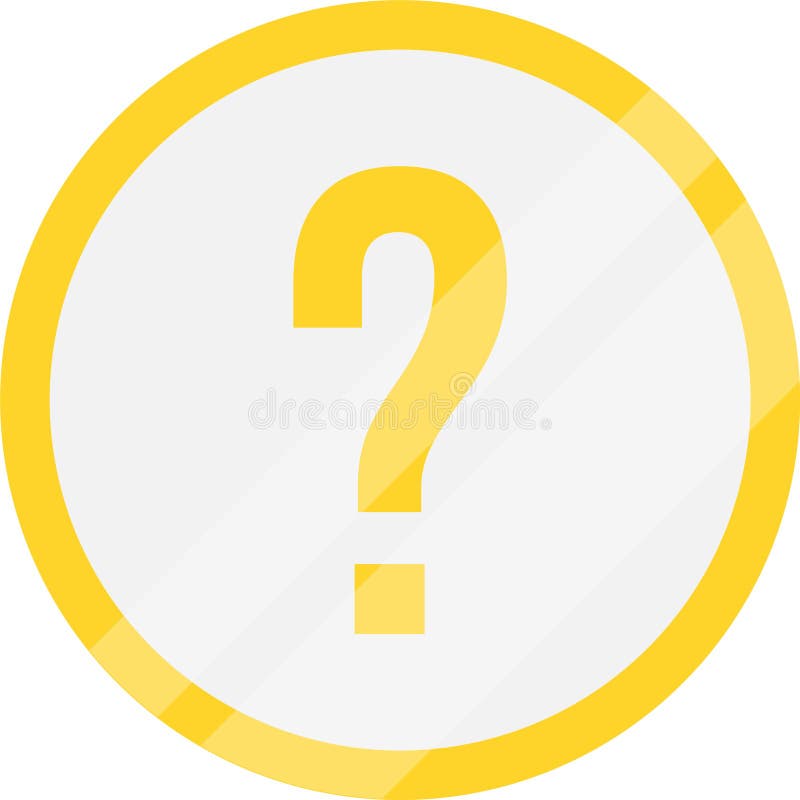 Yellow Question Mark Icon. Metallic Question Mark Icon. Stock Vector ...