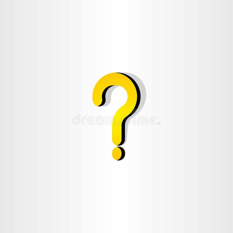 Yellow Question Mark Icon Vector Element Stock Vector - Illustration of ...