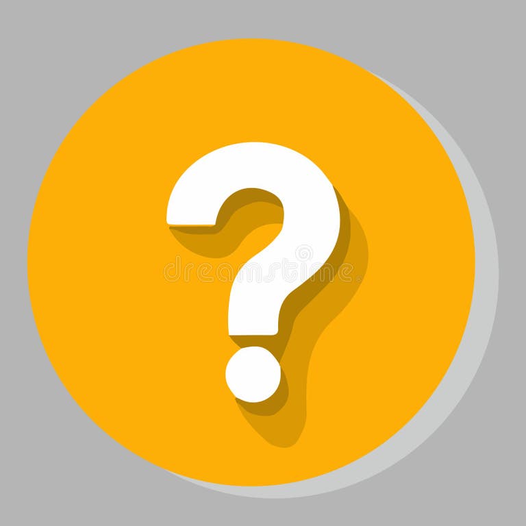 Yellow Question Mark Icon stock vector. Illustration of bright - 339701419
