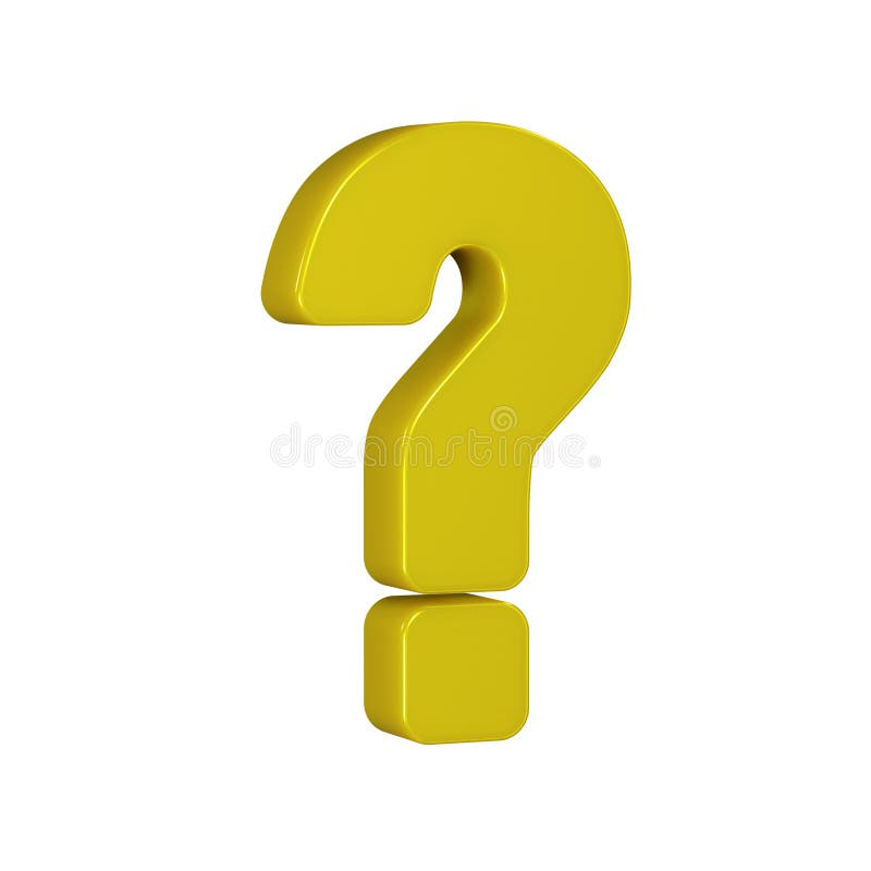 Yellow Question Mark. Isolated on White Background Stock Illustration ...
