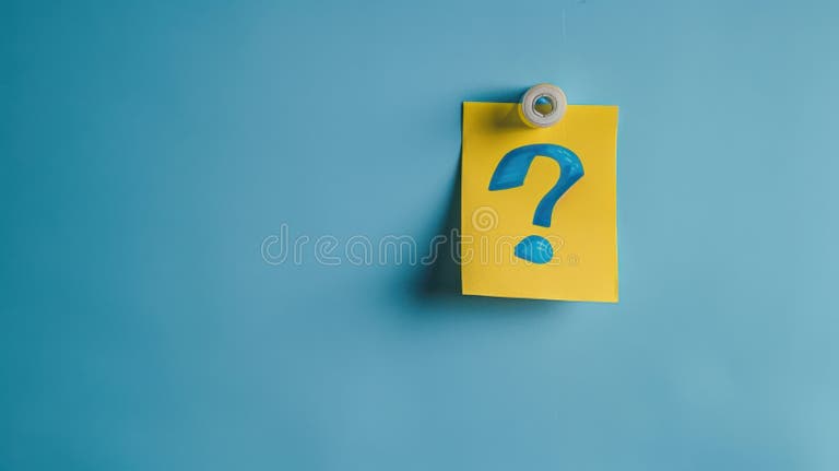 The Yellow Question Mark Note..AI Generated Image Stock Photo - Image ...