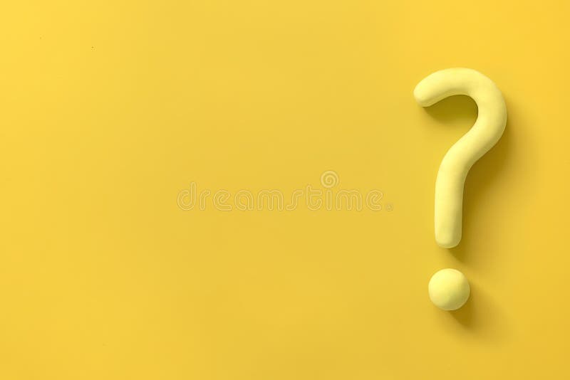 Yellow Question Mark on Orange Background. 3d Model, Mock-up of ...
