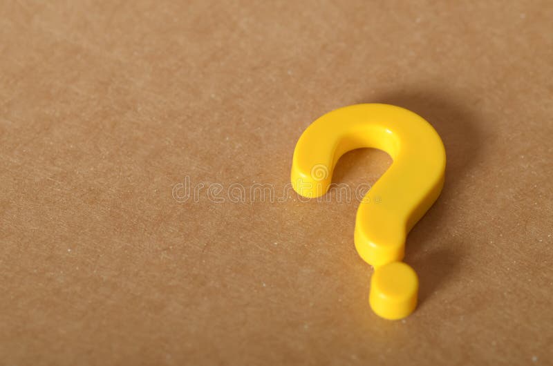 Yellow Question Mark Sign on Isolated Background â€ Symbol of Confusion ...