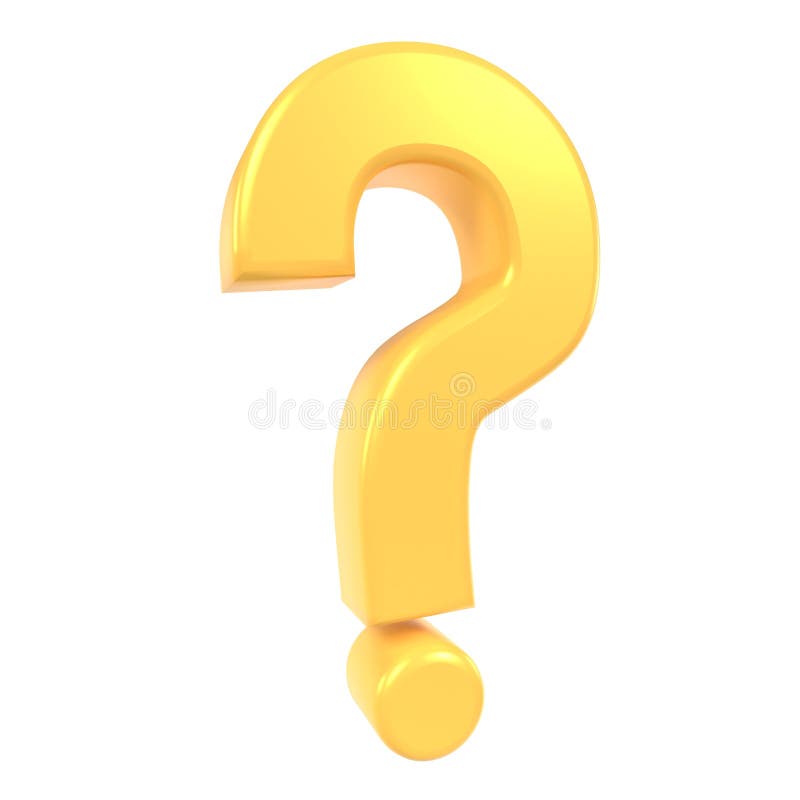 Yellow Question Mark Symbol Isolated on White Background Stock ...