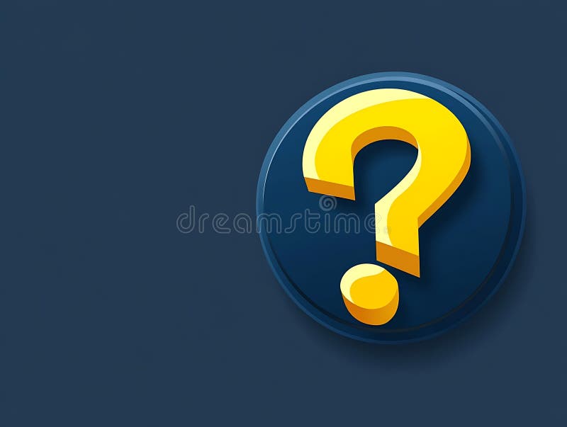 Yellow Question Mark Vector Icon Inside a Circle Stock Illustration ...
