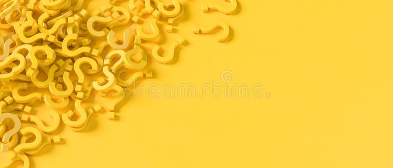 Yellow Question Marks Isolated on Yellow Background. Question Mark ...