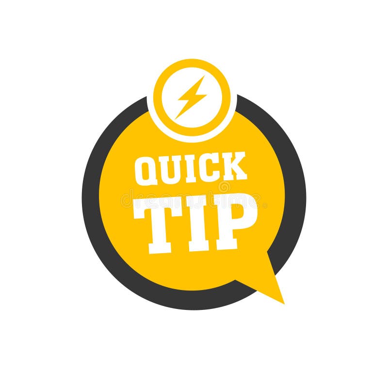 Yellow quick tips logo stock vector. Illustration of communication ...