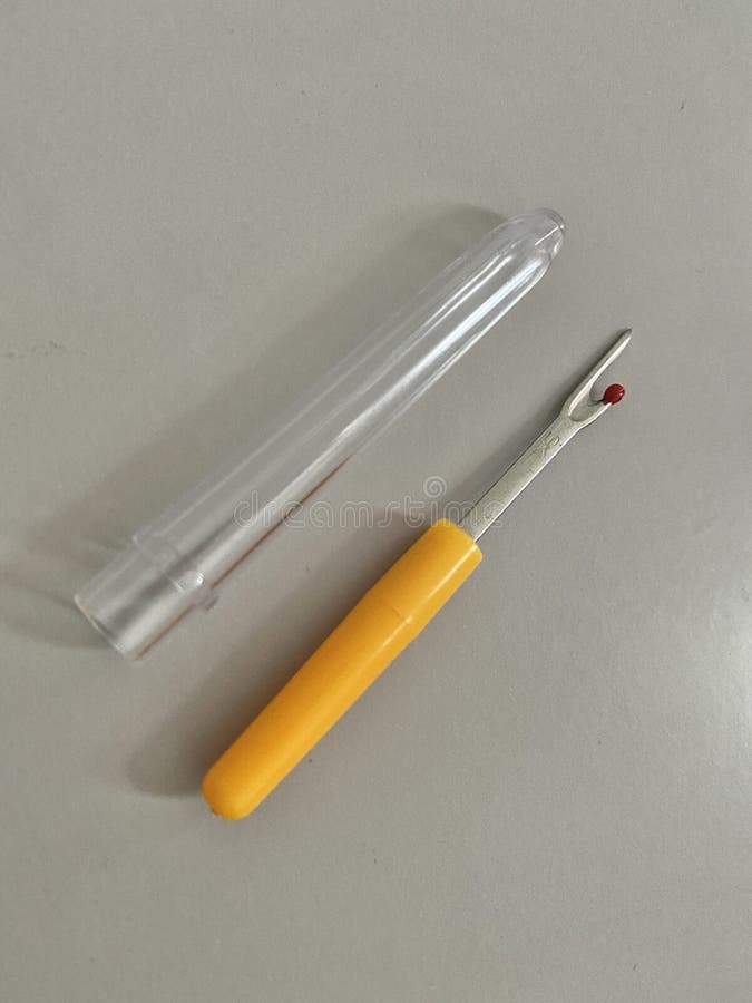 Close Up Yellow Quick Unpick Sewing Tools on the Table Stock Image ...