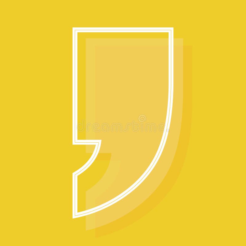 Yellow Quote Icon Copy Space for Your Text in Yellow Background Stock ...