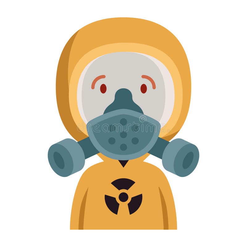 Yellow radiation suit stock vector. Illustration of durable - 357572828