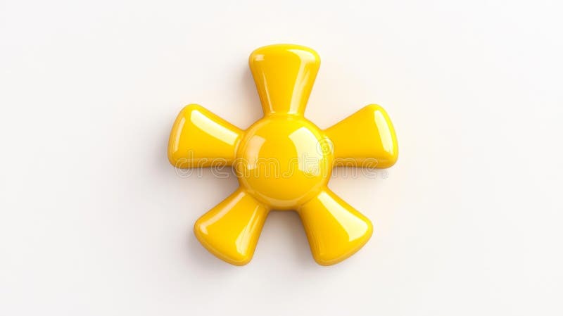 Yellow Radiation Warning Symbol Isolated on a White Background Stock ...