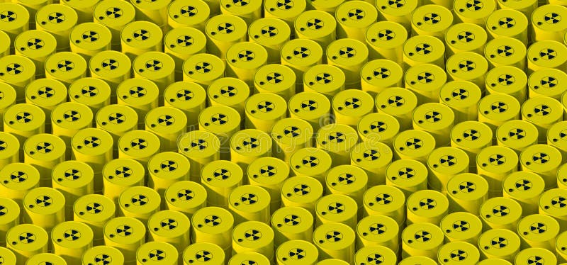 Yellow Radioactive Barrels Everywhere Background Texture Stock ...