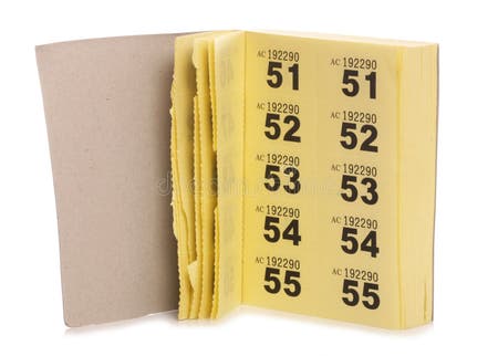 Yellow raffle ticket book stock photo. Image of fundraising - 19118544