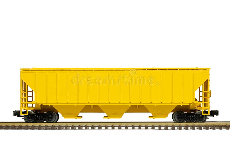 Yellow Railroad Grain Hopper Freight Car Stock Image - Image of goods ...