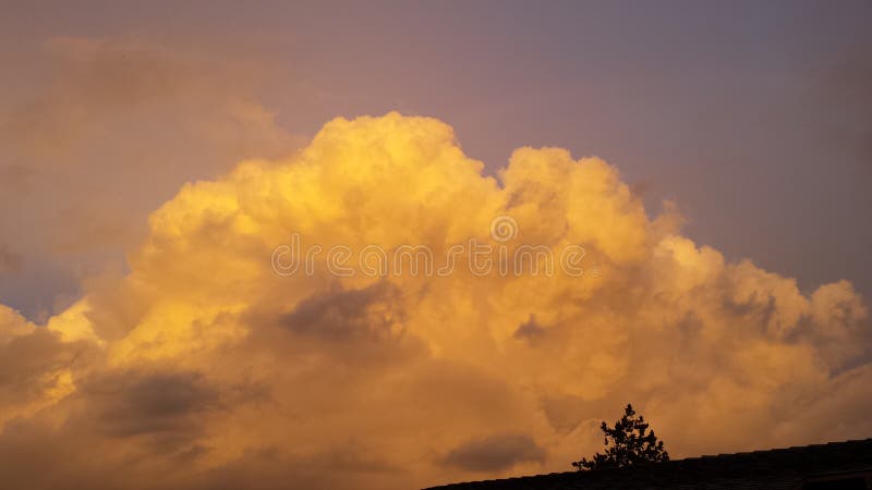 Yellow rain cloud stock photo. Image of yellow, rain - 50758198