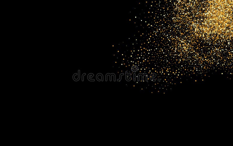 Yellow Rain Light Black Background. Happy Glow Stock Vector ...