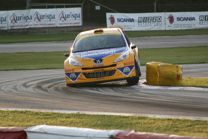 Yellow rally car editorial stock image. Image of machines - 5418034