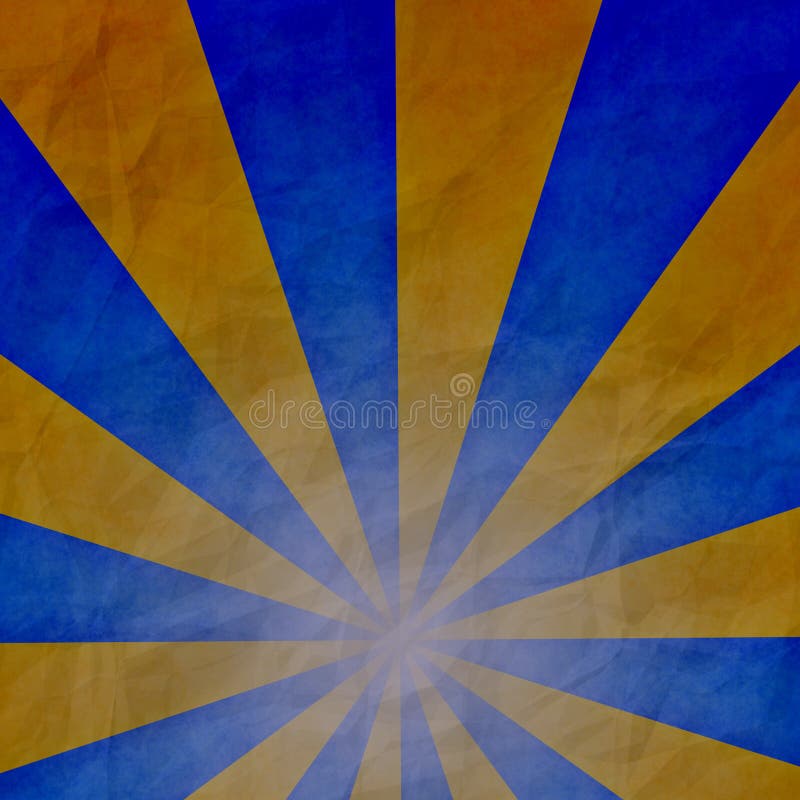 Yellow Rays On Blue Background Stock Illustration - Illustration of ...