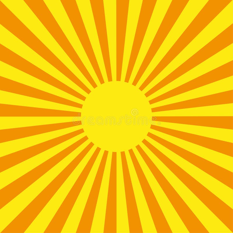 Yellow Red Rays in Abstract Style. Pop Art Texture. Vector Illustration ...