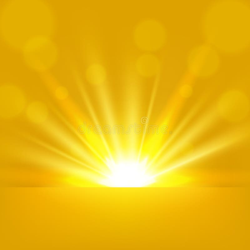 Yellow Rays Rising Background Stock Vector - Illustration of radiate ...
