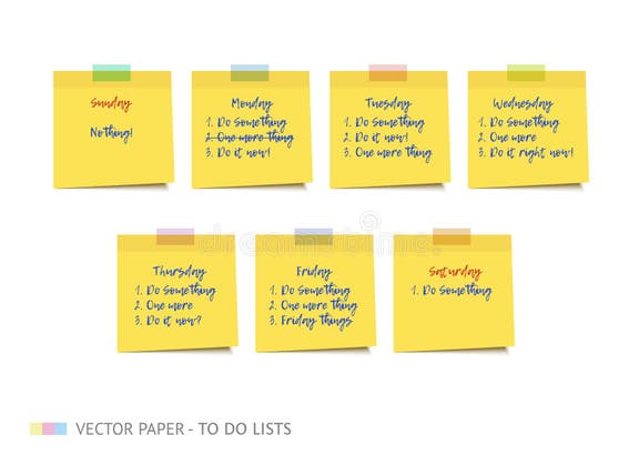 Sticky Notes Numbers Stock Illustrations – 160 Sticky Notes Numbers ...