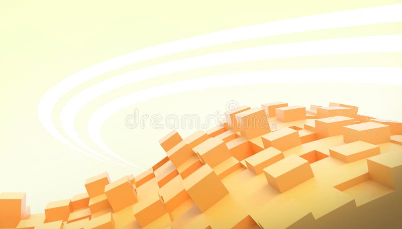 Yellow Rectangular Box that Toggles Randomly in Concept Old Modern Art ...