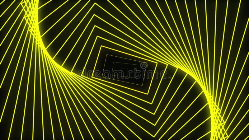 Yellow Rectangular Line Pattern Repeating and Rotating Motion on a ...