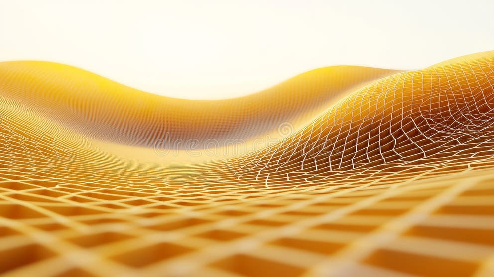 Yellow Rectangular Shapes Creating an Abstract Geometric Pattern Over an Interlocking and ...