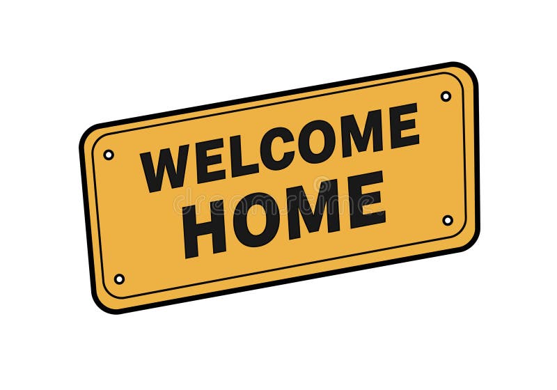 Clip art welcome home stock vector. Illustration of announcement ...
