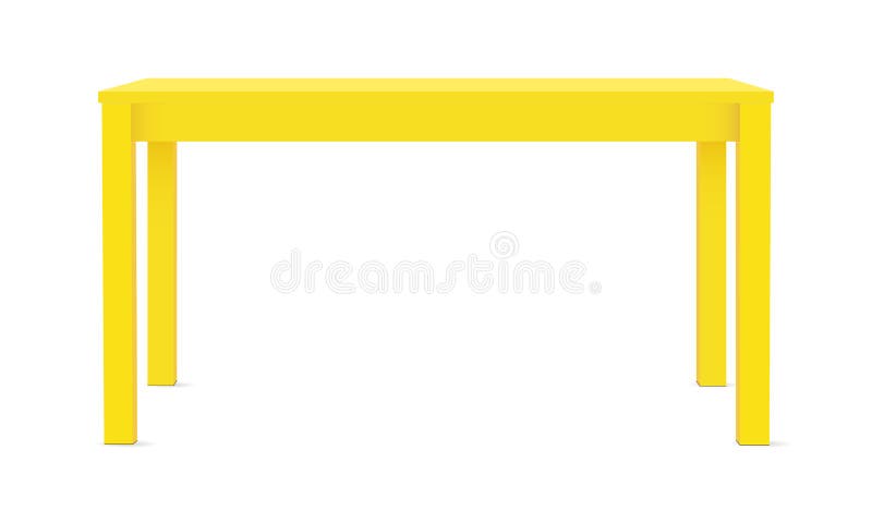 Yellow rectangular table stock vector. Illustration of kitchen - 109724975