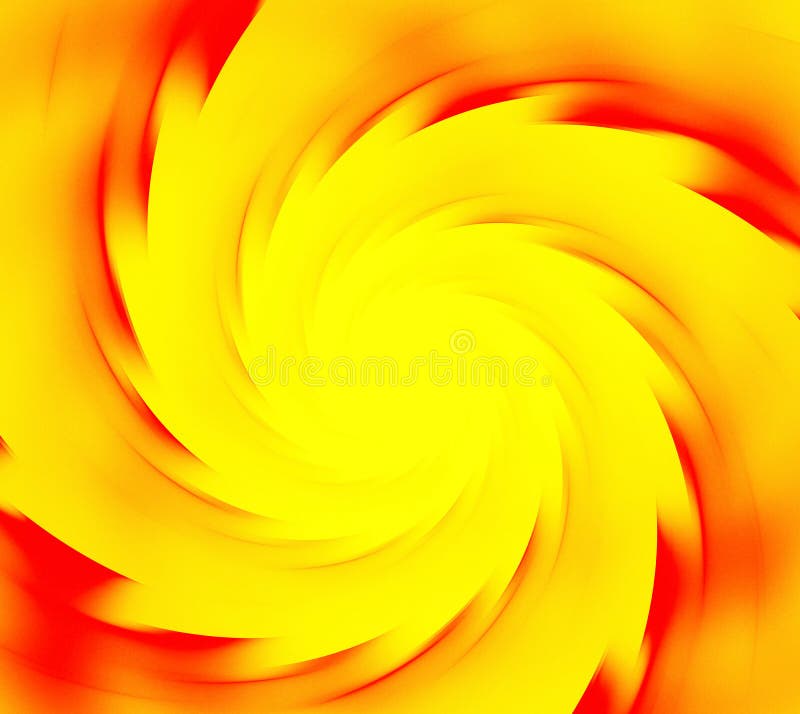 Yellow and Red Abstract Background. Spiral Rays of Sunflare Stock ...