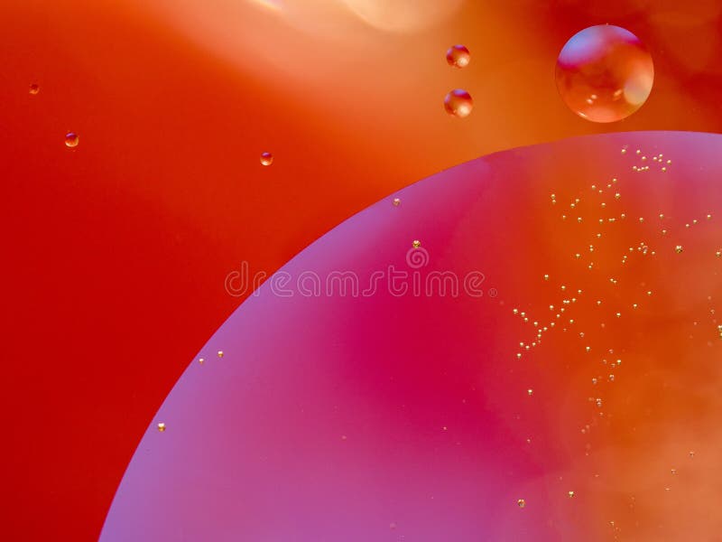 Yellow Red Abstract Universe. Blurred Background. Close Up Shot ...
