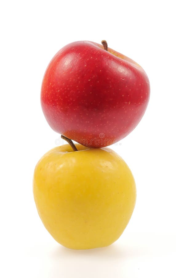 Yellow and red apples stock photo. Image of health, ripe - 43580958